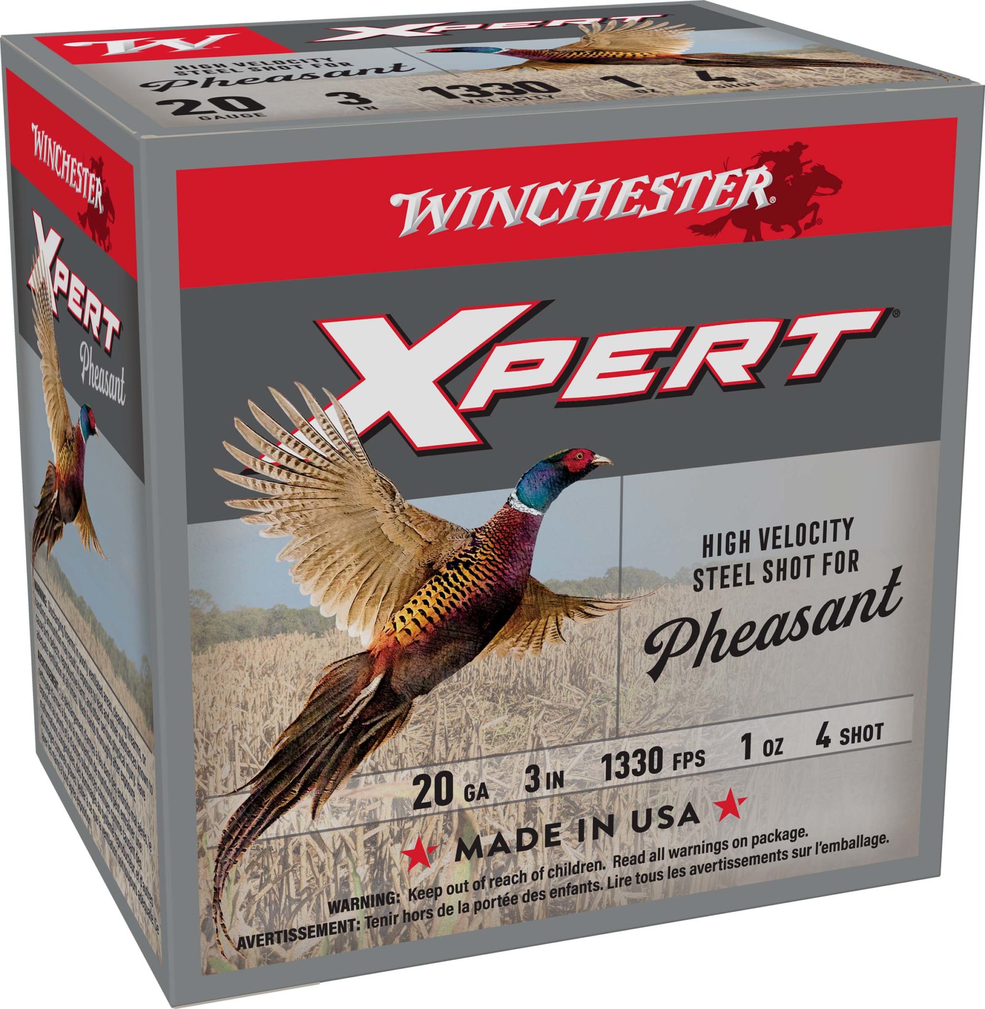 Winchester Xpert HV Steel Pheasant Shotshells 20 Ga 3" 1 Oz 1330 Fps #4 ...